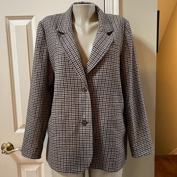 Sundance | Jackets & Coats | New Sundance Catalog Brownblue Houndstooth ...